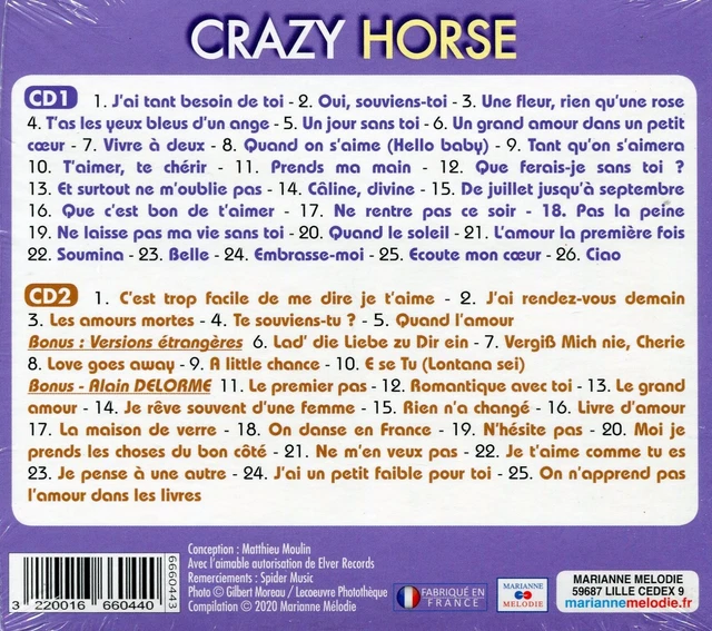 CRAZY HORSE & Alain Delorme : Anthologie 1971 - 1991 (2 CD) EUR 21,99 ...