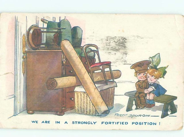 BAMFORTH COMIC SIGNED SOLDIER BOY SITTING WITH GIRL AC1306 $2.70 ...