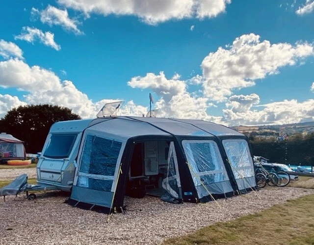 KAMPA PRO RALLY Air Pro 390 Plus LH Inflatable Caravan AIR Awning £500. ...