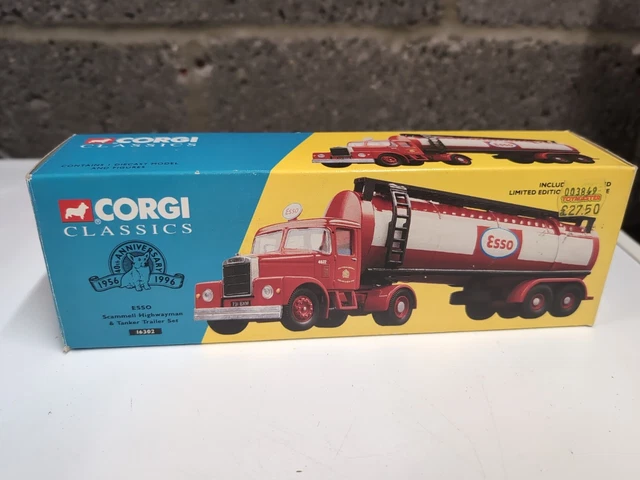 CORGI CLASSICS 1:50 Scammell Highwayman & Tanker Trailer - Esso 16302 £ ...