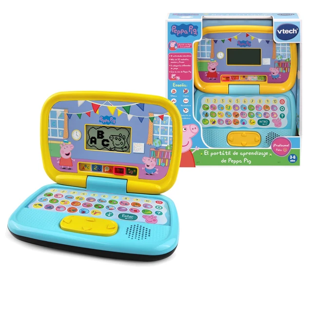 VTECH 80-553522 PEPPA Pig Learning Laptop, Kids Interactive Computer +3 ...