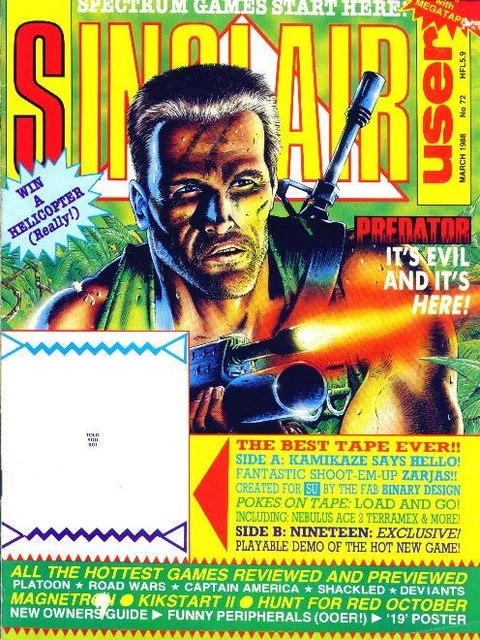 SINCLAIR USER MAGAZINE FOR SPECTRUM MARCH 1988 ISSUE 72 PREDATOR $10.39 ...
