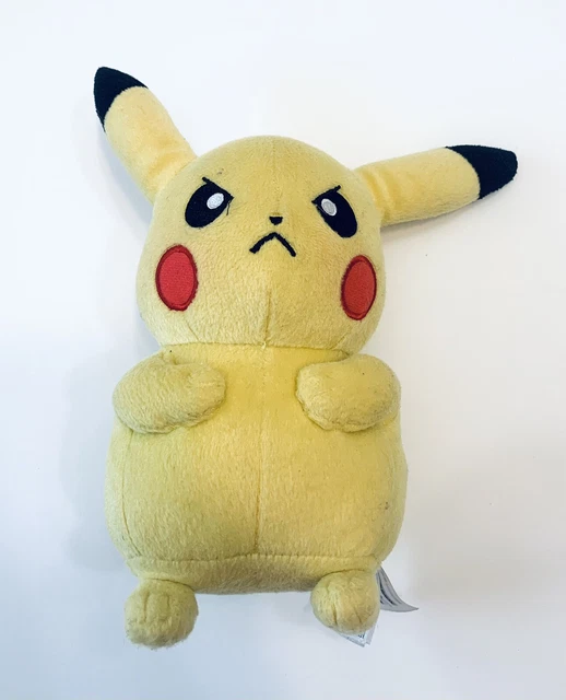 TOMY POKEMON PIKACHU 9" Angry Mad Face Plush Stuffed toy Doll ...