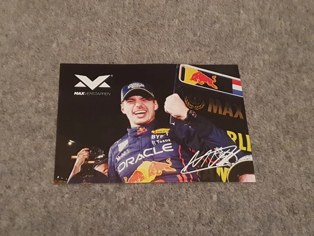 MAX VERSTAPPEN - Formula 1 World Champion 2022 - Japan Printed Signed Photocard £10.00 - PicClick UK
