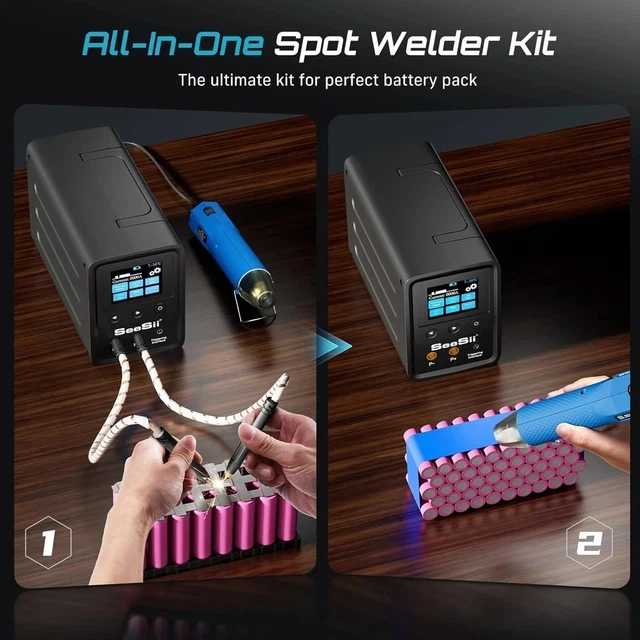 SPOT WELDER AND Heat Gun Kit: 10080W Power Spot Welding Machine with ...
