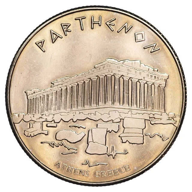 GRÈCE MÉDAILLE TOURISTIQUE Parthenon Hellenic Heritage Collectors Coin ...