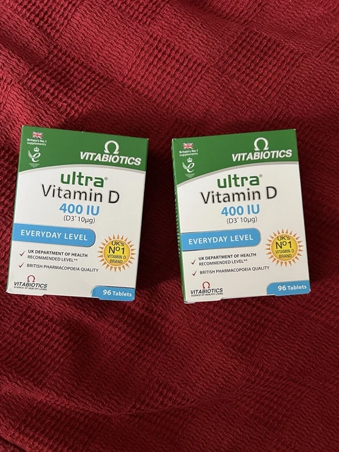 VITABIOTICS ULTRA VITAMIN D 400IU Extra Strength Tablet - 96 Count £5. ...