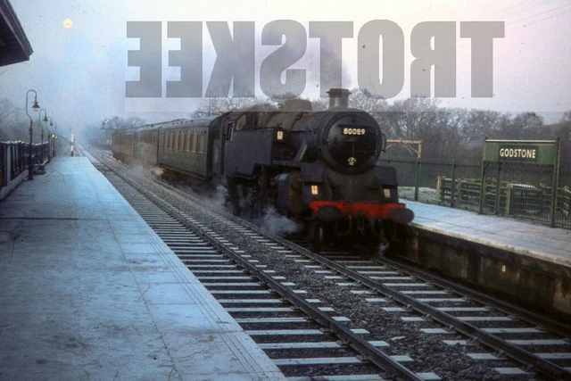 35MM SLIDE BR British Railways Steam Loco 80089 Class BR4 Godstone 1965 Original £4.39 - PicClick UK