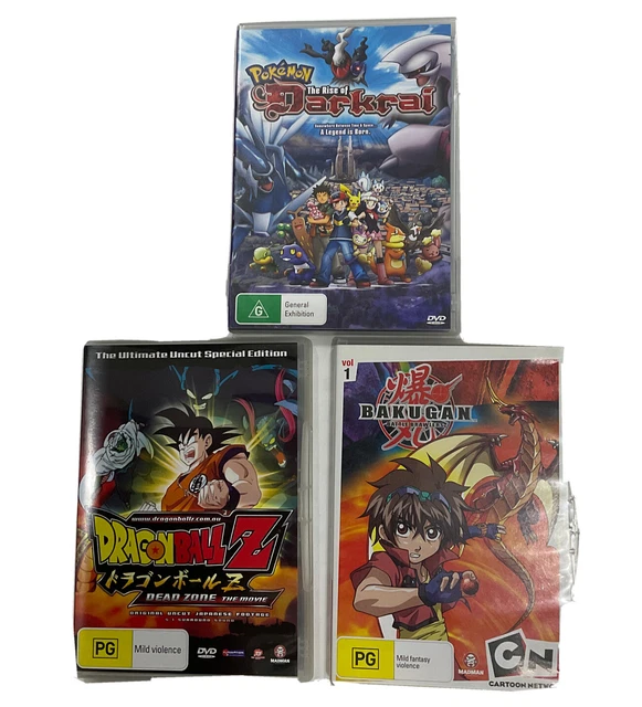 DRAGON BALL Z Dead Zone Uncut Bakugan Battle Brawlers & Pokémon DVD Lot ...