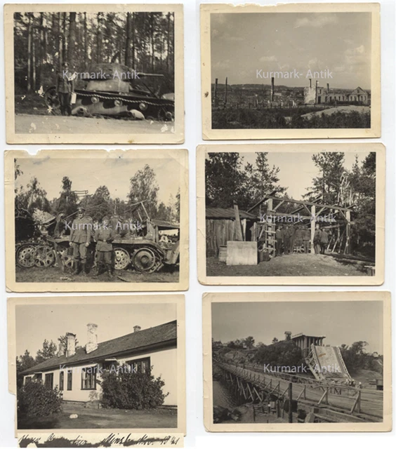 D197 FOTO WEHRMACHT 18. Panzer Div. Russland Belarus Minsk Beute Panzer ...