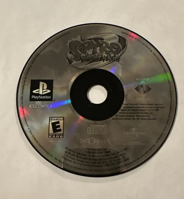 SPYRO: RIPTO’S RAGE (Sony PS1, PlayStation 1) Disc Only Used Condition ...