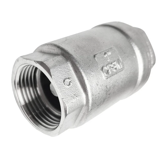 SILVER VERTICAL CHECK Valve 1 Inch NPT Non-Return Valve Oil Water Gas ...