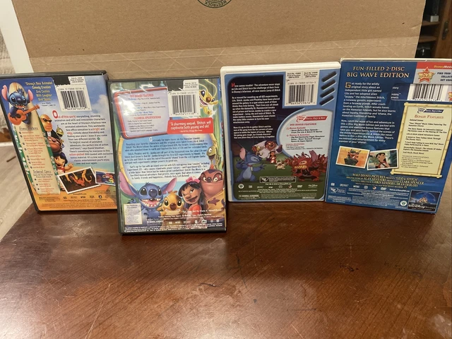 LILO & STITCH 4 DVDs Lot Disney Stitch The Movie / Big Wave Edition ...
