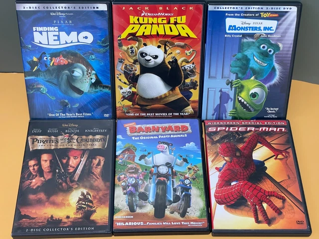 LOT 6 CHILDREN'S DVD'S-Kung Fu Panda,Monster's Inc, Barn Yard, Finding ...