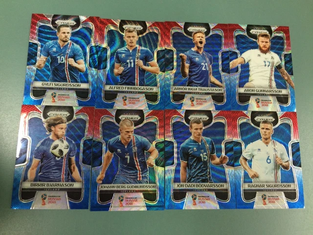 2018 PANINI PRIZM Fifa World Cup Soccer Card Red&Blue Wave Team Set ...