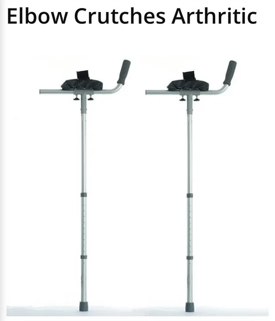 FOREARM TROUGH ELBOW Crutches Padded Platform Height Adjustable One ...