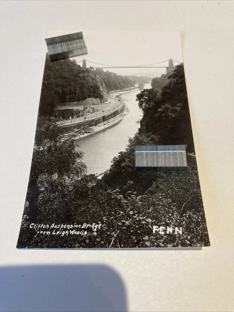 CLIFTON SUSPENSION BRIDGE From Leigh Woods Fenn Photo Postcard Not ...