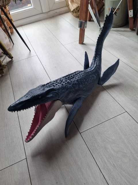 JURASSIC WORLD REAL Feel Mosasaurus Dinosaur Figure By Mattel £15.00 ...