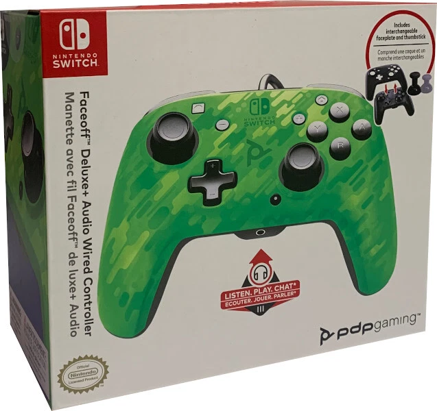 MANDO PDP FACEOFF Deluxe + Audio Wired Controller Verde Camo EUR 33,99 ...