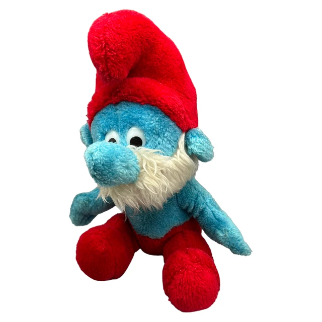 PEYO LES SCHTROUMPFS Grand Schtroumpf Peluche Peluche 30cm Bleu Rouge ...