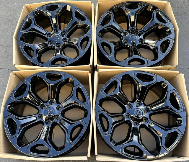 22& DODGE RAM 1500 Factory Wheels Gloss Black Rims OEM 2685 2019-2023 ...