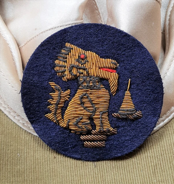 Ww2 British Army Chindit Commando Bullion Wire Cloth Patch Original £