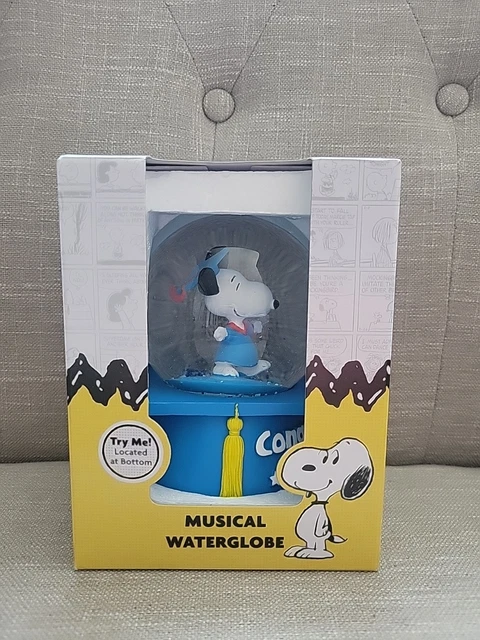 PEANUTS SNOOPY CONGRATS Grad Graduation Musical Waterglobe Gift ...