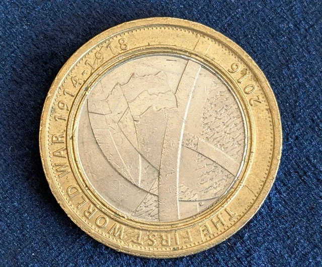 RARE 2 POUND Coin - First World War 1914-1918 £2 Pound Coin / 2016 £12. ...