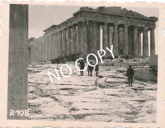 FOTO WKII WEHRMACHT Soldaten Parthenon Akropolis Athen Griechenland ...