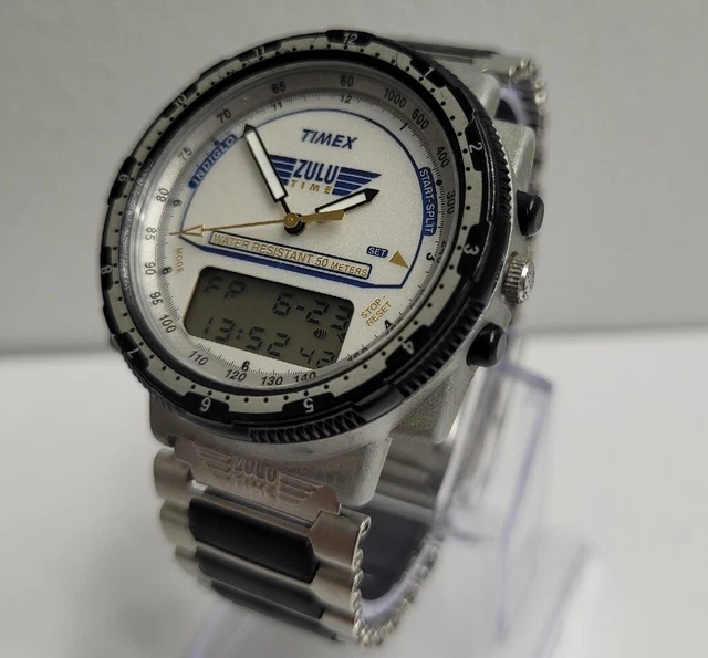 VINTAGE TIMEX ZULU Time Rare Mens Analog Digital Watch $175.00 ...