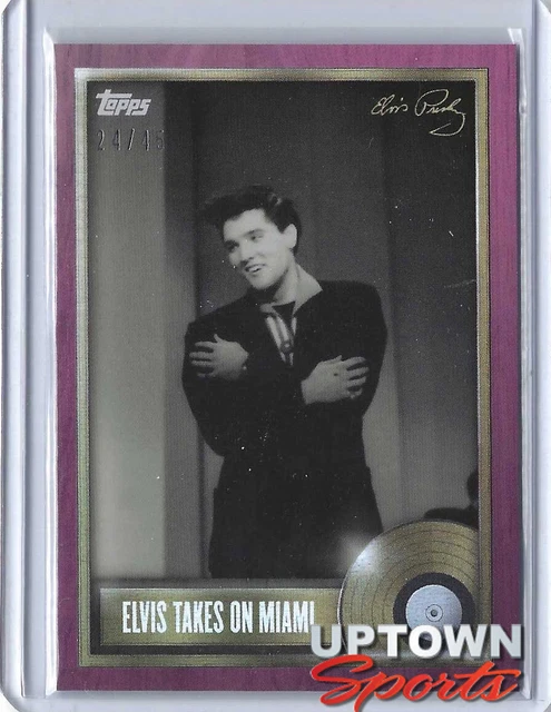 CARTE 2022 TOPPS Elvis Presley The King of Rock & Roll #44 - ROSE parallèle #24/45 EUR 10,88 ...