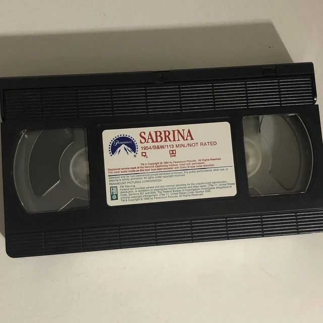 SABRINA VHS TAPE Humphrey Bogart Audrey Hepburn William Holden £4.65 ...