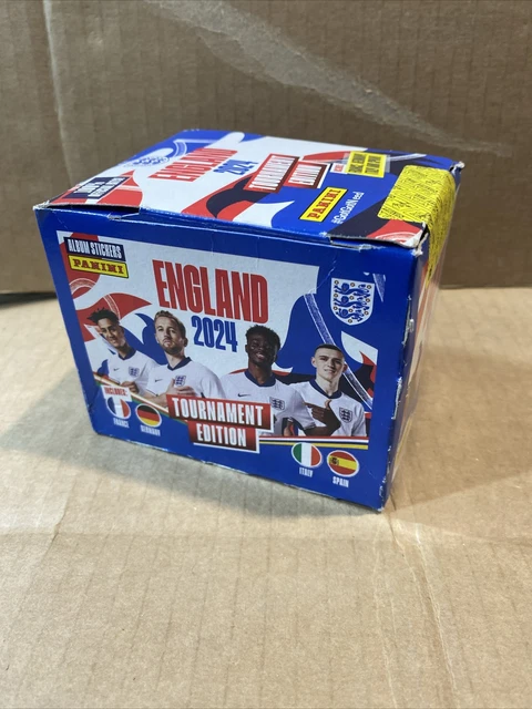 PANINI ENGLAND 2024 Official Tournament Stickers Collection Full Box 50 ...