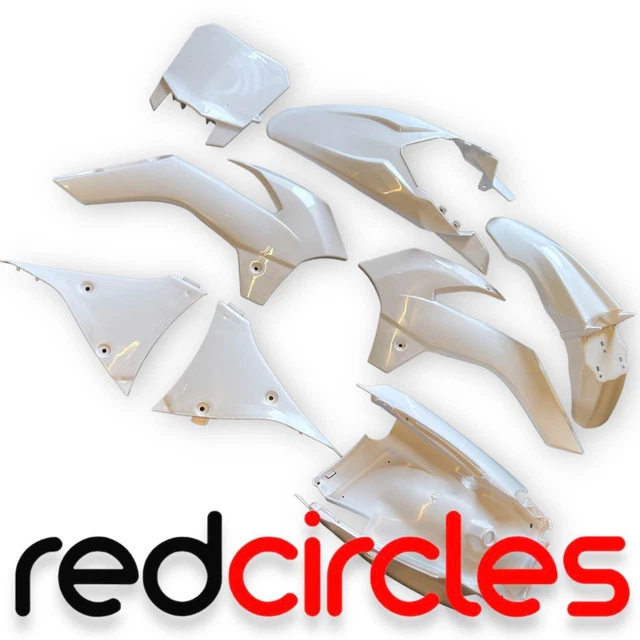 WHITE KURZ PIT BIKE FS 110 / 140 PLASTICS SET fits 110cc 125cc 140cc £ ...