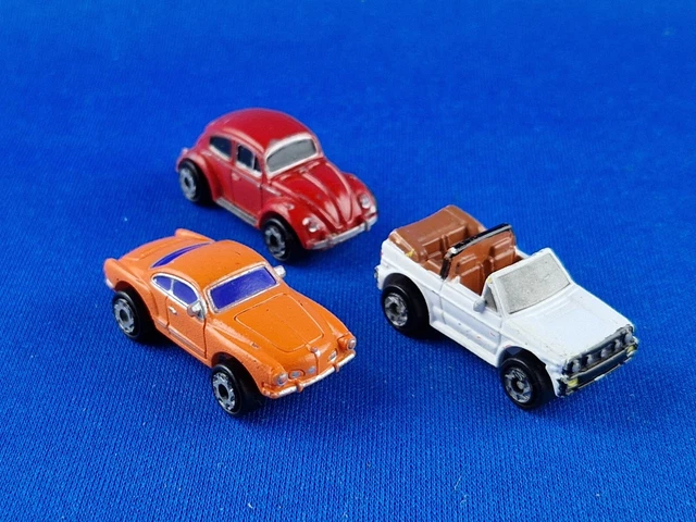 MICRO MACHINES VOLKSWAGEN Konvolut - Käfer, Golf Cabrio, Karmann Ghia ...