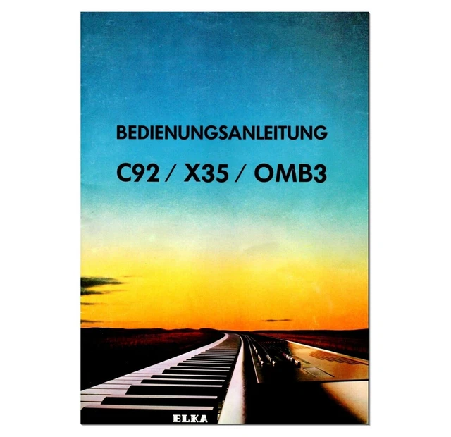 ELKA C92 X35 OMB3 User Instructions Instructions German (German ...