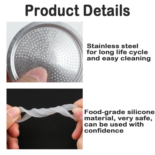 COMPLETE MOKA POT Replacement Kit Featuring 2 Filters and 6 Silicone ...