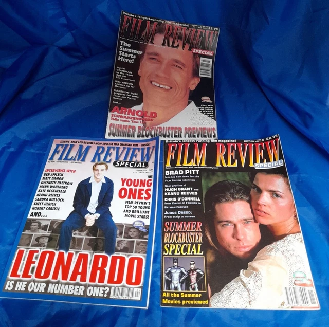 FILM REVIEW VINTAGE Magazine Bundle 3x Brad Pitt Leonardo Di Caprio ...