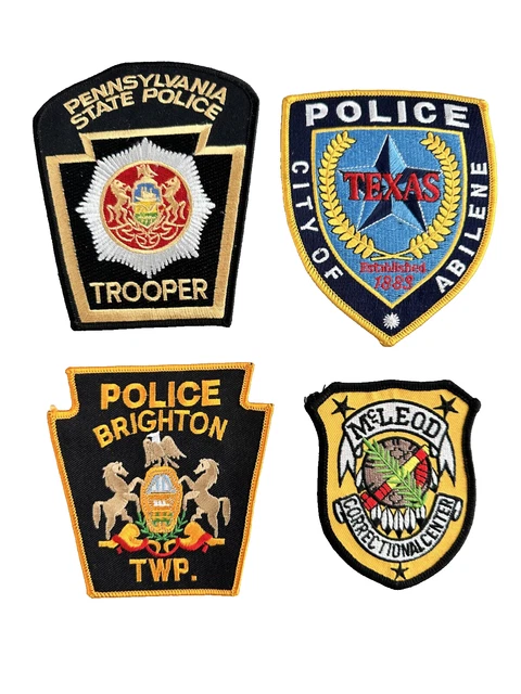 4 USA STATE Police patch US Polizei Uniform patches Abzeichen Aufnäher ...