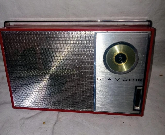 VINTAGE RCA VICTOR IMPAC Model 1 GR -43 AM Transistor Radio RED NOT ...