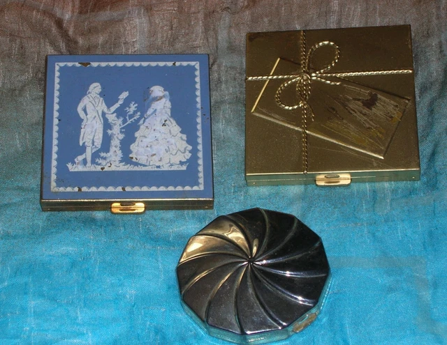 3 VINTAGE COMPACTS:2 Volupte Powder Boxes and a Mirror £12.91 - PicClick UK