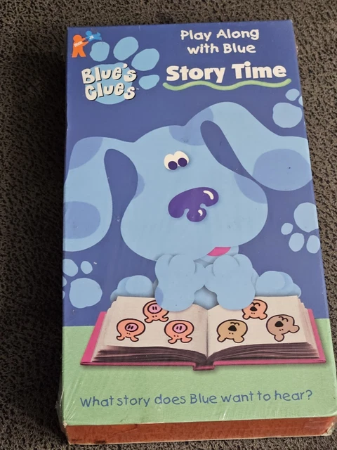 BLUES CLUES STORY Time VHS 1998 Play Along With Blue Nick Jr Orange ...