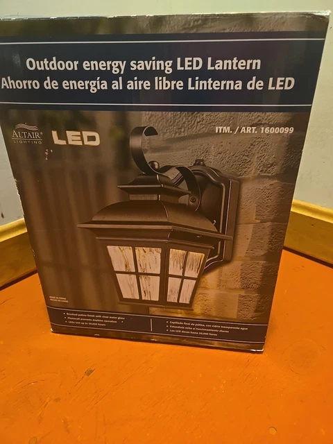 NEW! ALTAIR LIGHTING Outdoor Energy Saving LED Wall Lantern Itm 1600099 ...