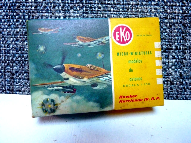 MINT 1/150 MICRO Miniature Eko Hawker Hurricane Iv Rp° Boite Vide Avion ...
