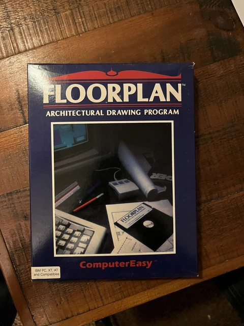 VINTAGE FLOORPLAN ARCHITECTURAL Drawing Program 5.25Floppy Disks IBM PC ...