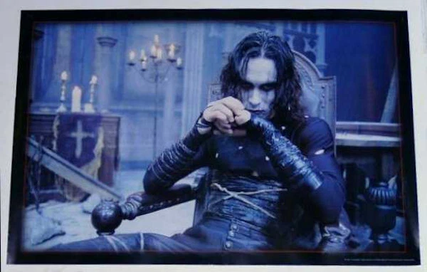 1994 THE CROW Brandon Lee movie poster: 36x24 J O'Barr comic book tv ...