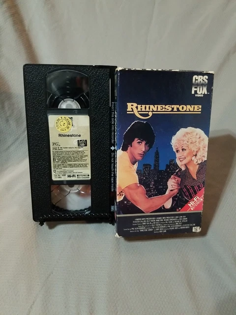 RHINESTONE (VHS, 1985) Original CBS FOX Sylvester Stallone Dolly Parton ...