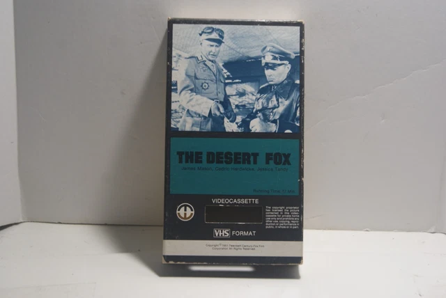 *THE DESERT FOX vhs MAGNETIC VIDEO RARE WW2 war biopic Rommel SEE PICS ...
