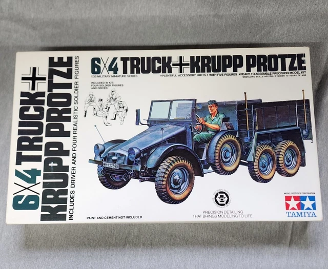 TAMIYA 6X4 TRUCK + Krupp Protze Model Kit #MM204A 1:35 Scale - Complete ...
