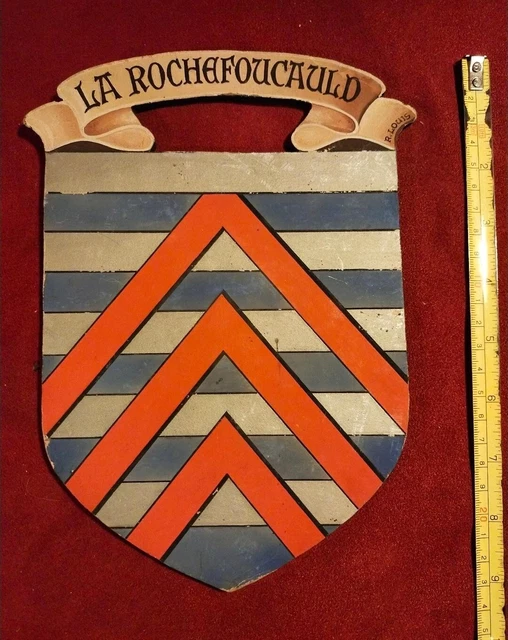 LA ROCHEFOUCAULD 16 Blason Peint Main Par Robert Louis (1902-1965 ...